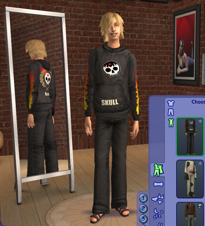Mod The Sims - Skull, a make of clothing for your sims!