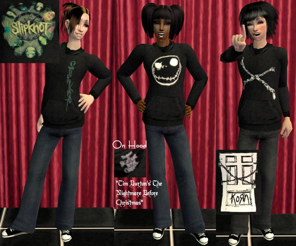 Mod The Sims - Rocker Clothing for your Teen and Adult Females