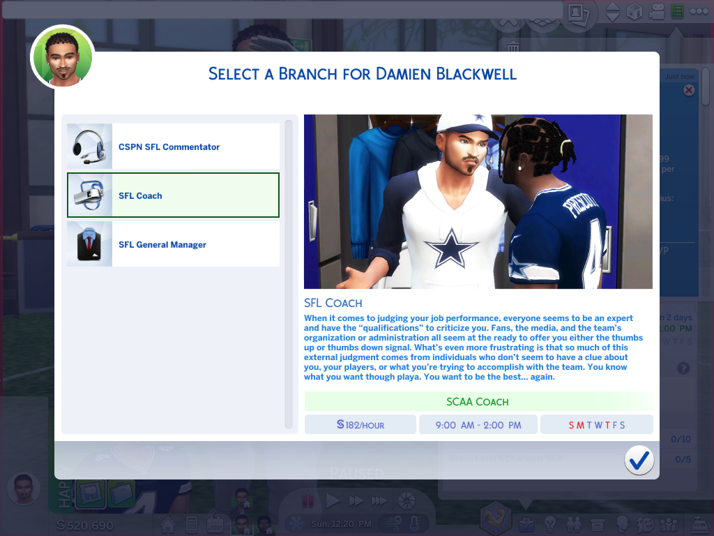 Mod The Sims - Ultimate SFL Player Career