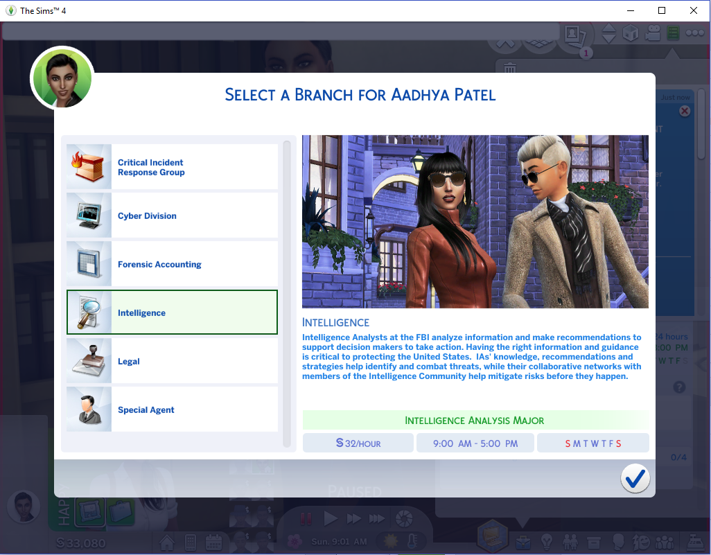 Mod The Sims - Ultimate FBI Agent Career