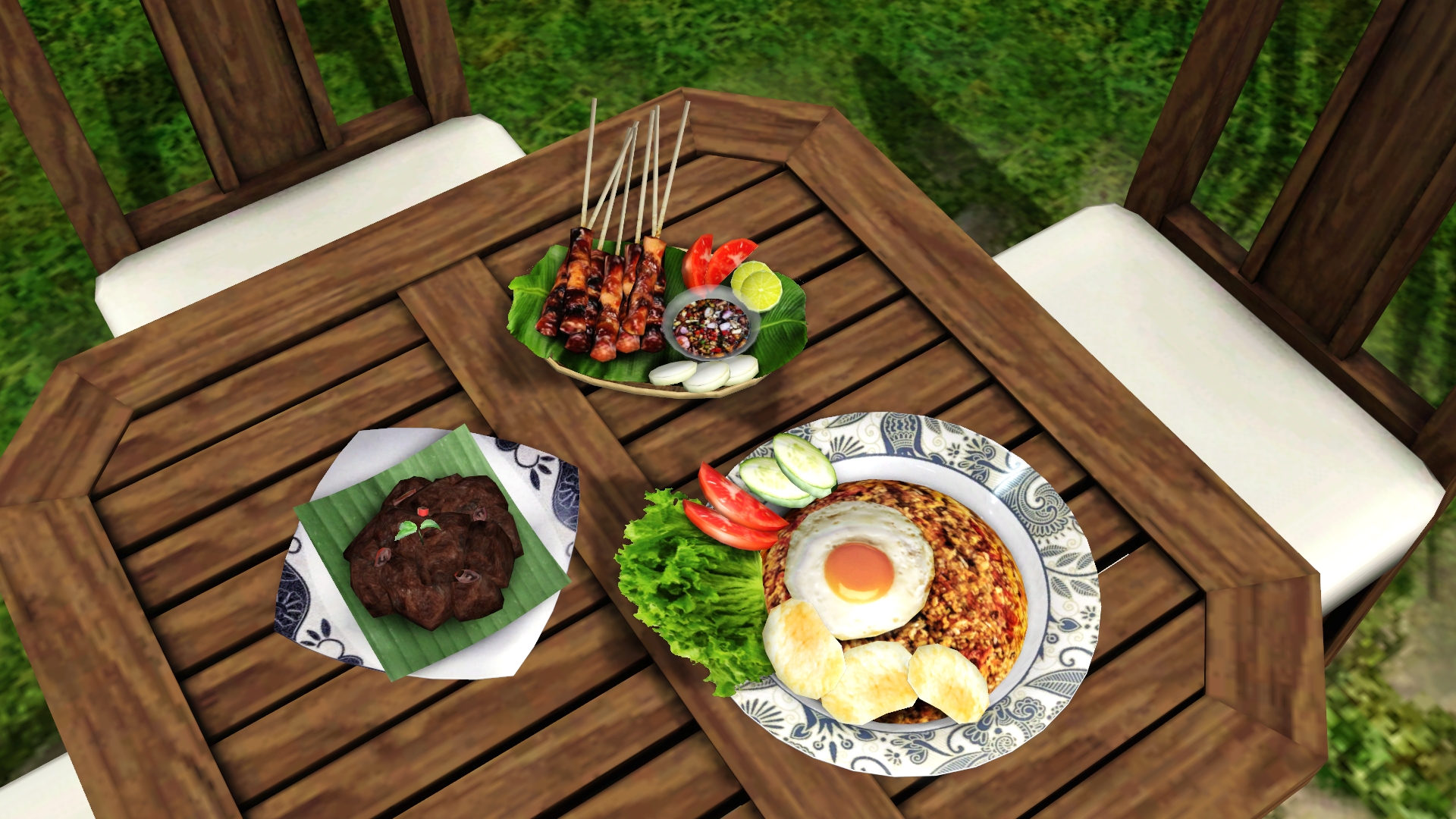 Mod The Sims - Nasi Goreng, Rendang, Sate -- Indonesian Food CC Decorations