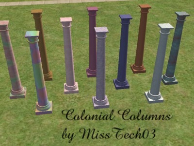 Mod The Sims - Testers! 19 Colonial Column Recolors