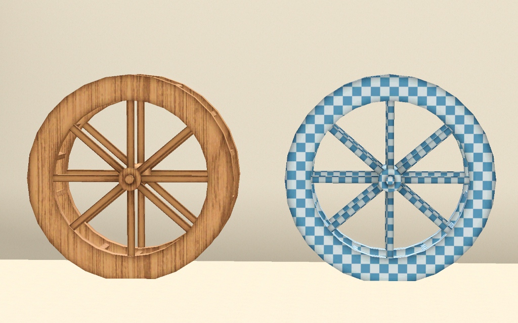 Mod The Sims - Medieval Big Water Wheel & Windmill Blades - Ye Olde ...