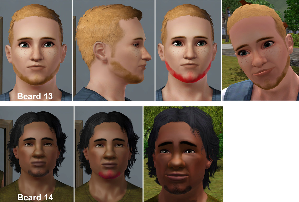 Mod The Sims - Medieval Beards - Ye Olde Kingdom of Pudding