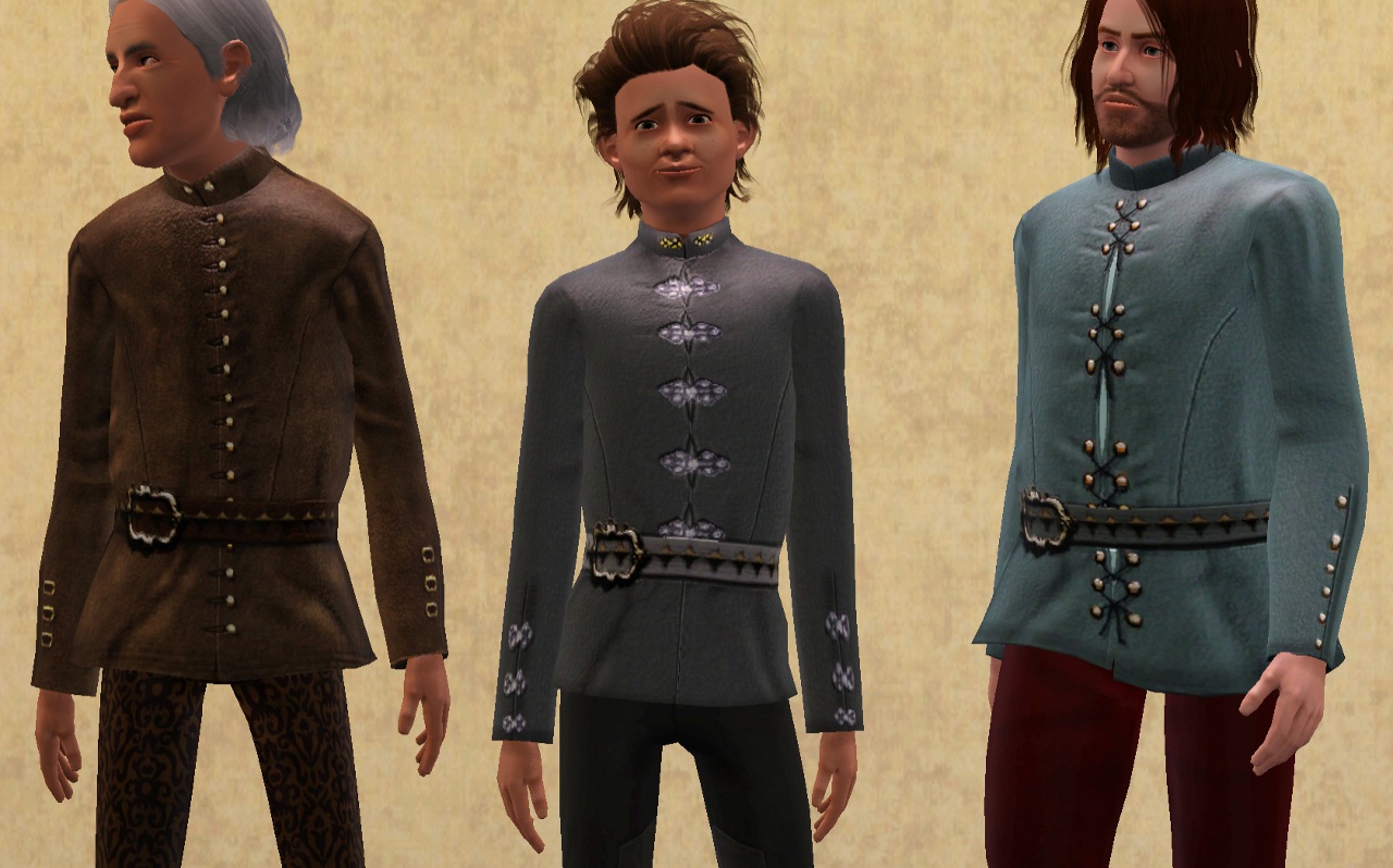 Mod The Sims - Medieval Male Doublets CAS - Ye Olde Kingdom of Pudding