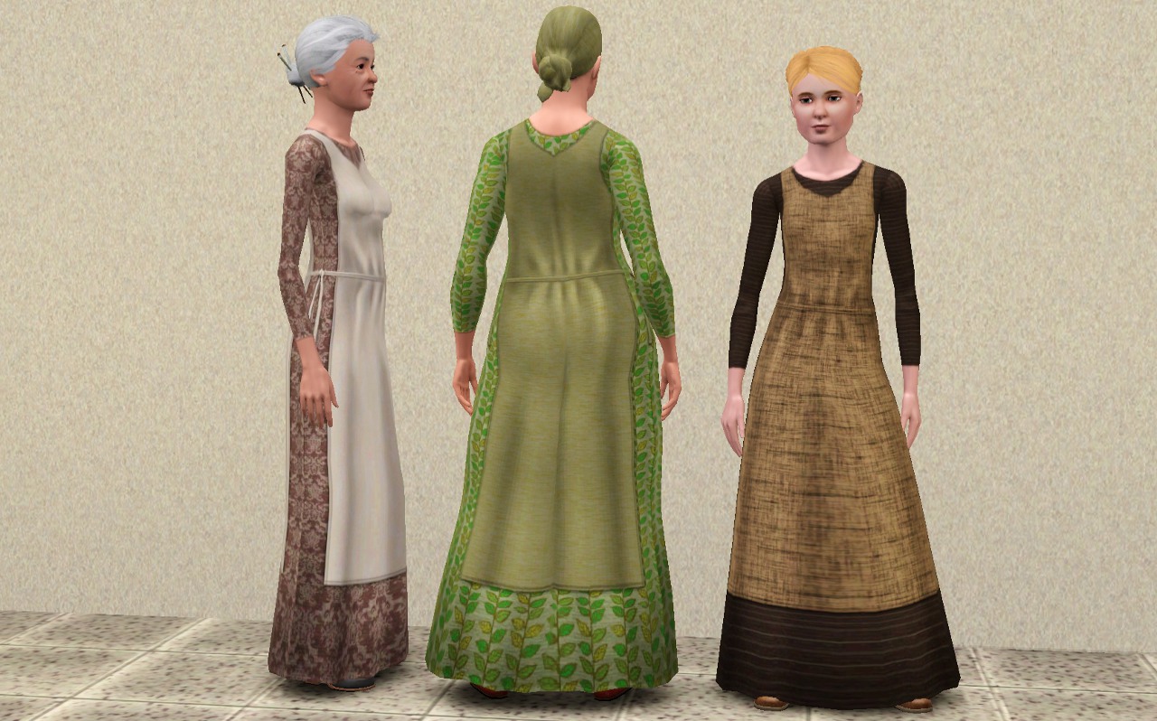 Mod The Sims - Simdom Garment Shoppe (More Medieval Dresses) - Ye Olde ...