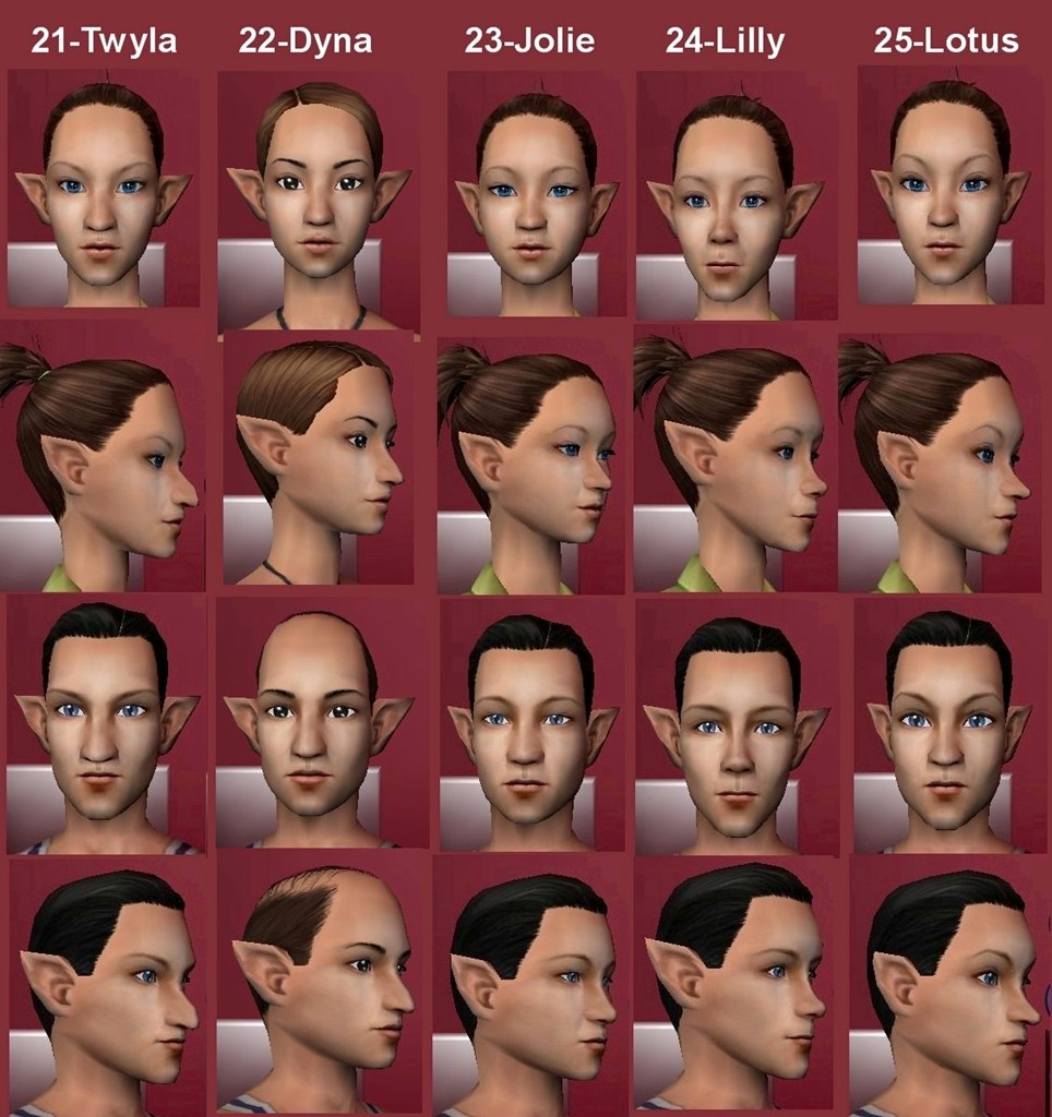 Mod The Sims - 28 elf eared replacement faces and a no Townies mod for ...