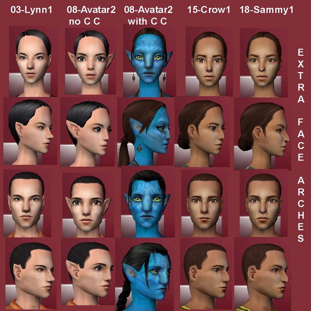 Mod The Sims - 28 elf eared replacement faces and a no Townies mod for ...