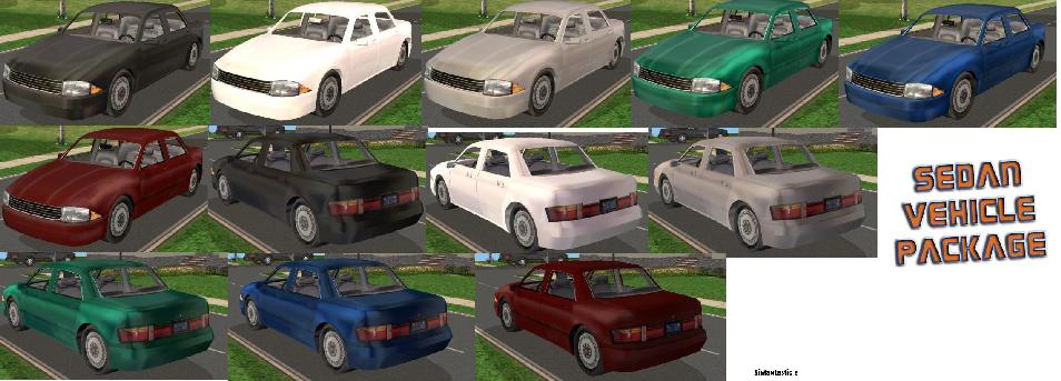 Mod The Sims - Simfantastic 2's Vehicle Mania! 6 cars with many recolors!