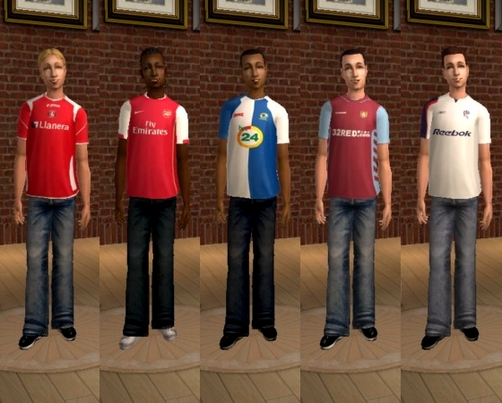 Mod The Sims - English Premiership Shirts - Part 1 (Arsenal, Villa ...