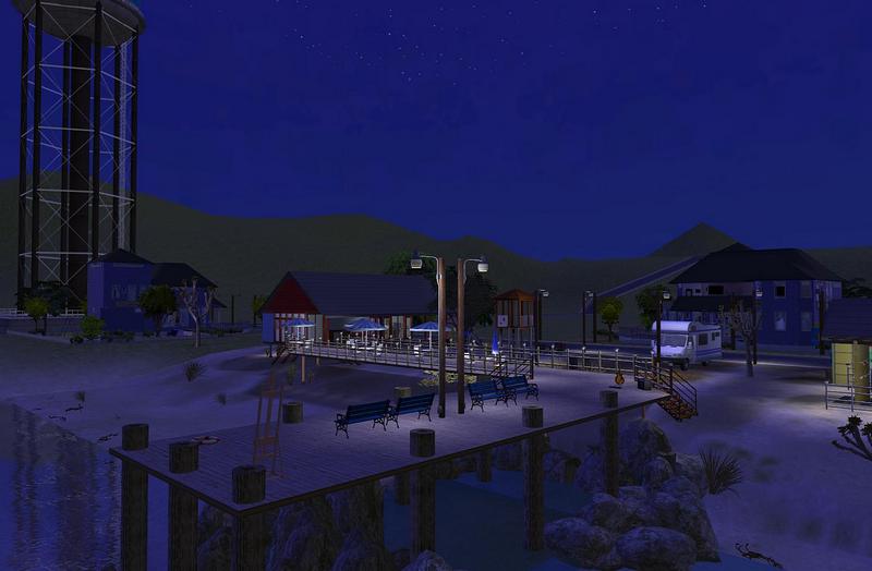 Mod The Sims - Swimable beach with pier - major update, new lot file!