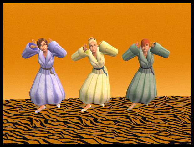 Mod The Sims - 3 Maxis Recolors of Glamour Life Fur Coats