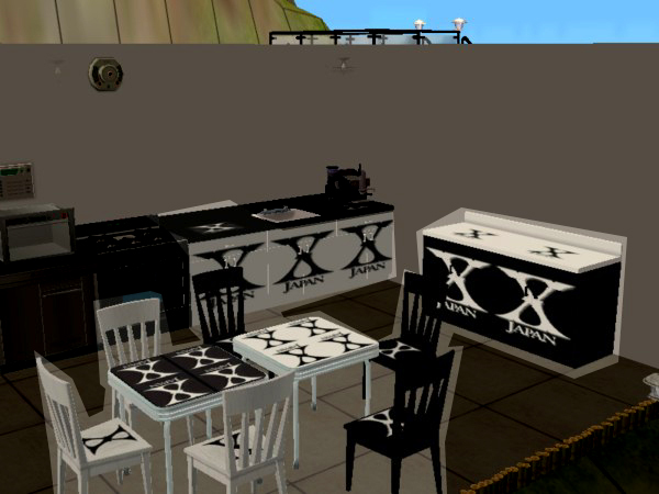 Mod The Sims - 2 counter recolors B/W with X-Japan Logo