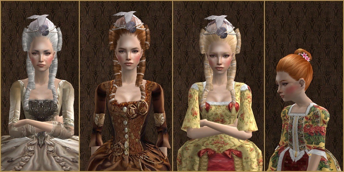 Mod The Sims - *Rococo hairset in pearls*