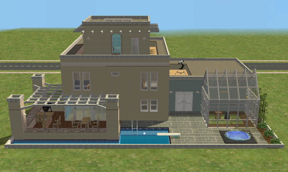 Mod The Sims - 6x Bedroom Modern Family Home - no CC