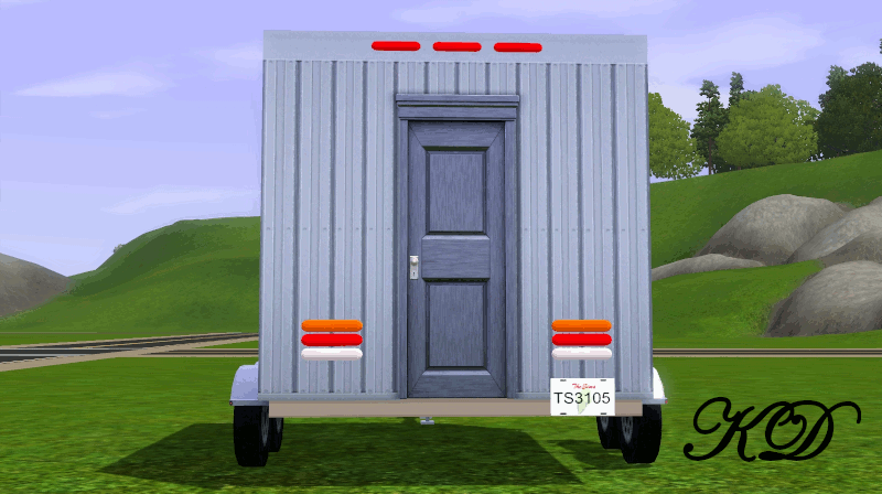 Mod The Sims - Lets Get Rolling! Build your own mobile home! 12 new items!