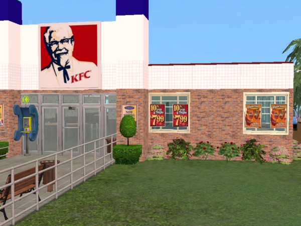 Mod The Sims - KFC w/ Drive Thru and Park Area!