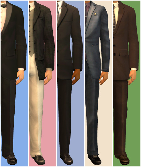 Mod The Sims - BaseGame Suits - default replacement
