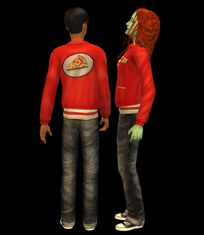 Mod The Sims - Pizza Delivery Uniforms - replacement