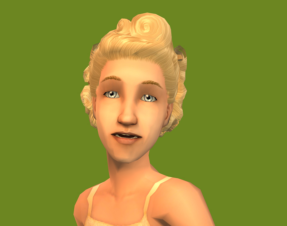 Mod The Sims - Sculpted Updo (default + custom)