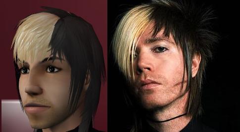 Mod The Sims - Jade Puget of AFI hair for males