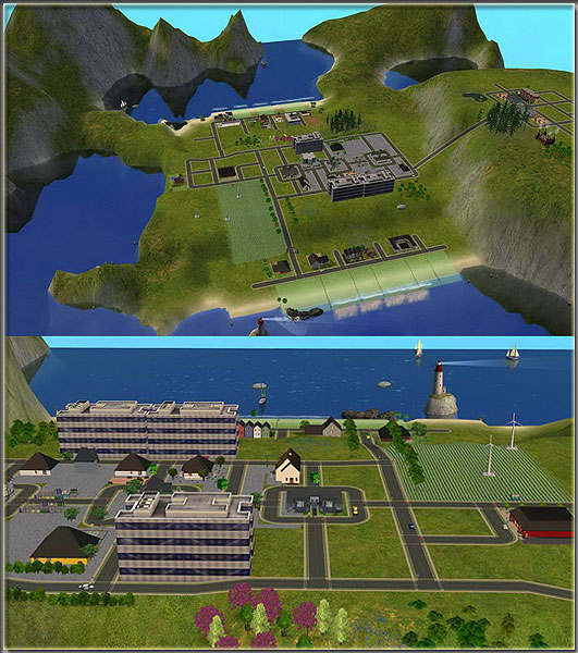 Mod The Sims - Lake Chicamacomico - Neighbourhood Map with Beach Lots