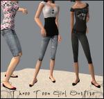 Mod The Sims - Three Punk-inspired Outfits for Teen Females.
