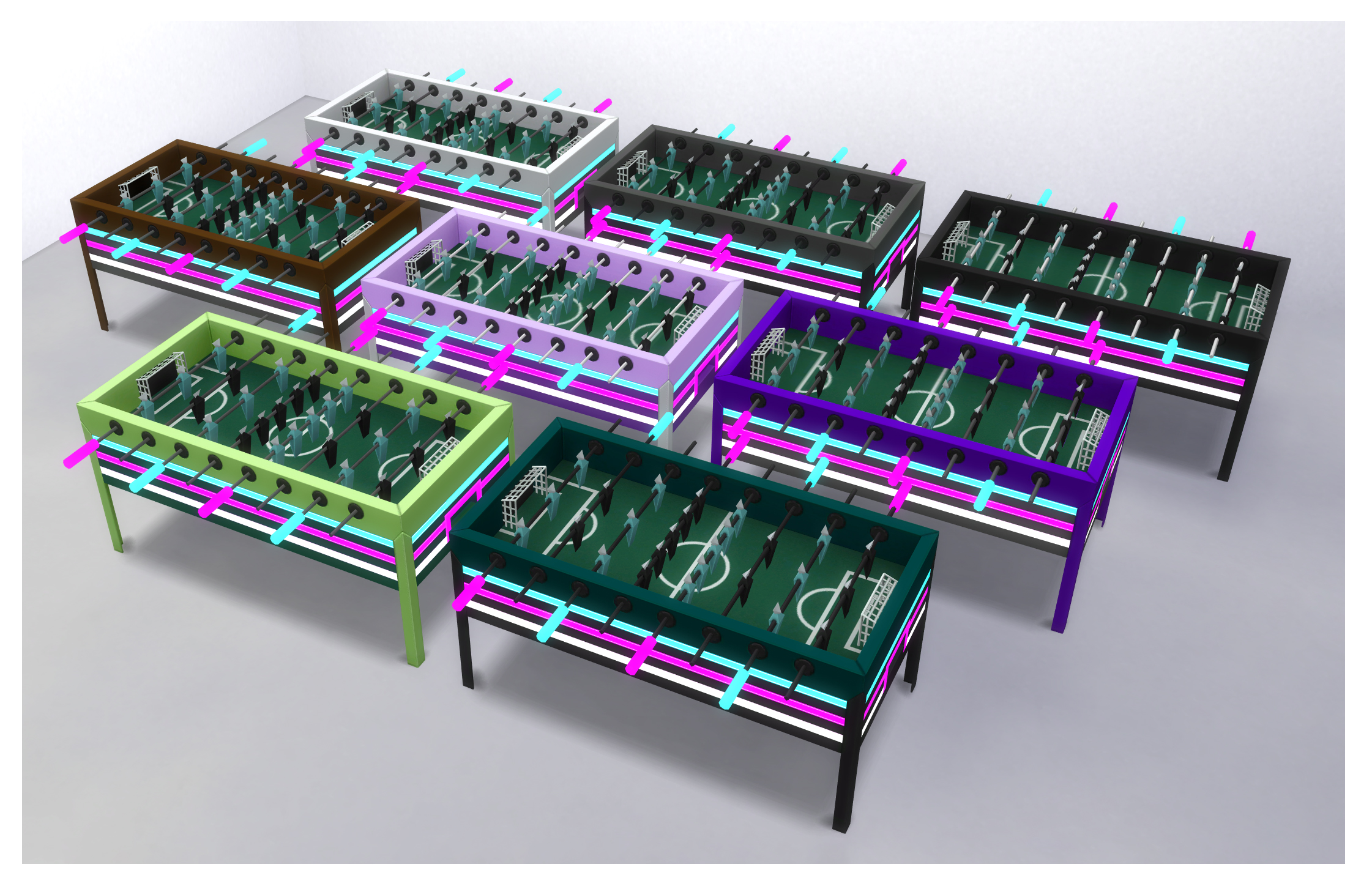 Mod The Sims - TS3>TS4 Neonis Foosball Table