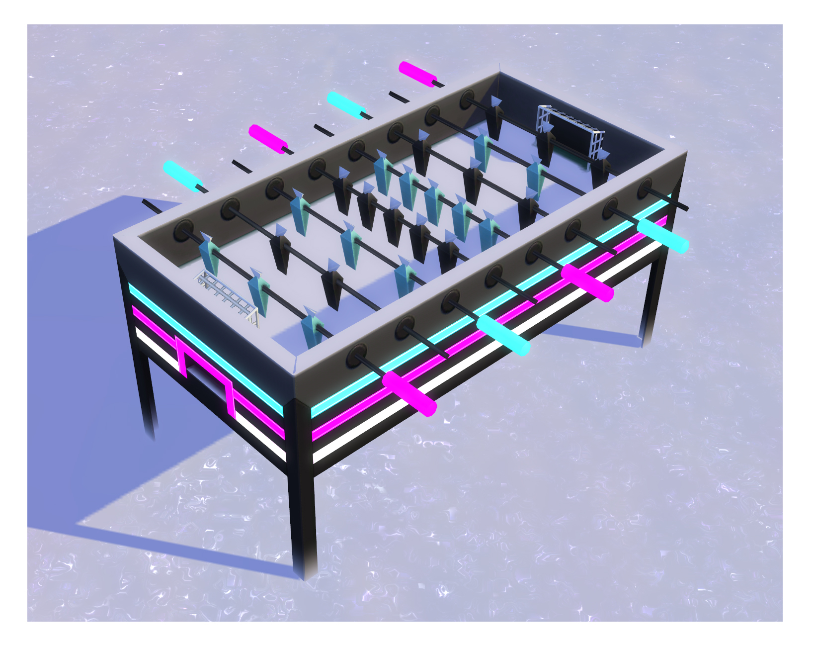 Mod The Sims - TS3>TS4 Neonis Foosball Table