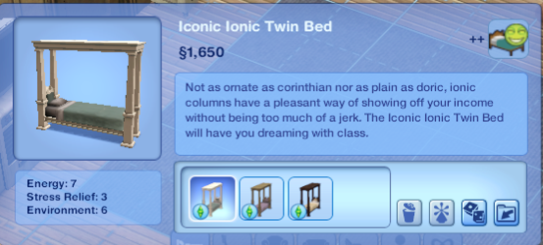 Mod The Sims - Logical Bed and Appliance Stats