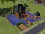 Mod The Sims - Gardenia: 4x4 residential lot w/ swimmable lake