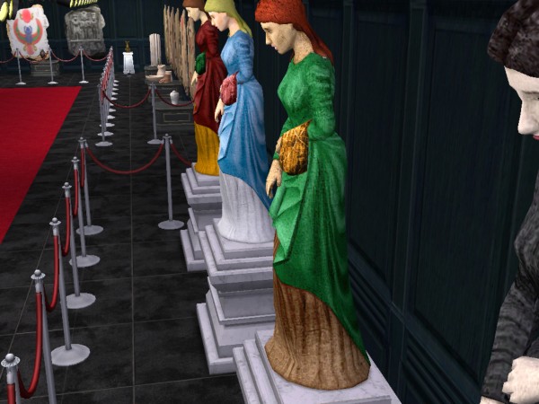 Mod The Sims - Museum set 2: Painted Roman Statues