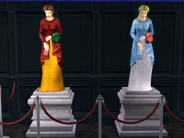 Mod The Sims - Museum set 2: Painted Roman Statues