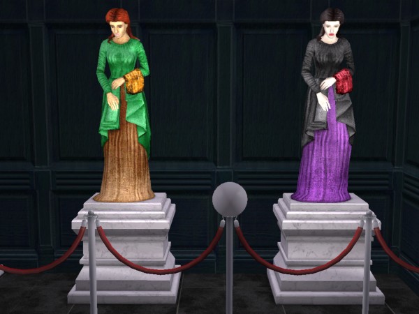Mod The Sims - Museum set 2: Painted Roman Statues