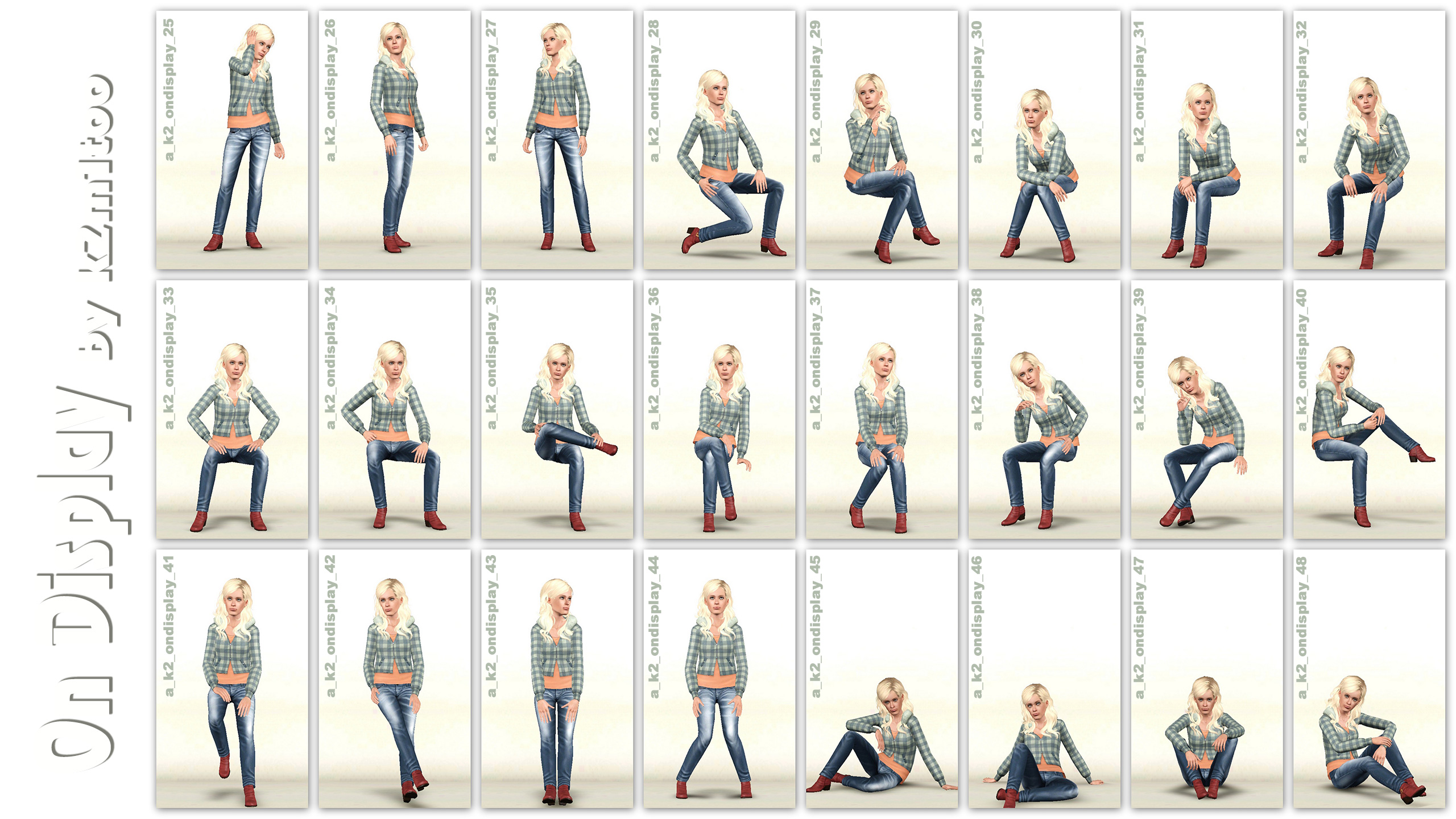 Mod The Sims - On Display (modeling poses)