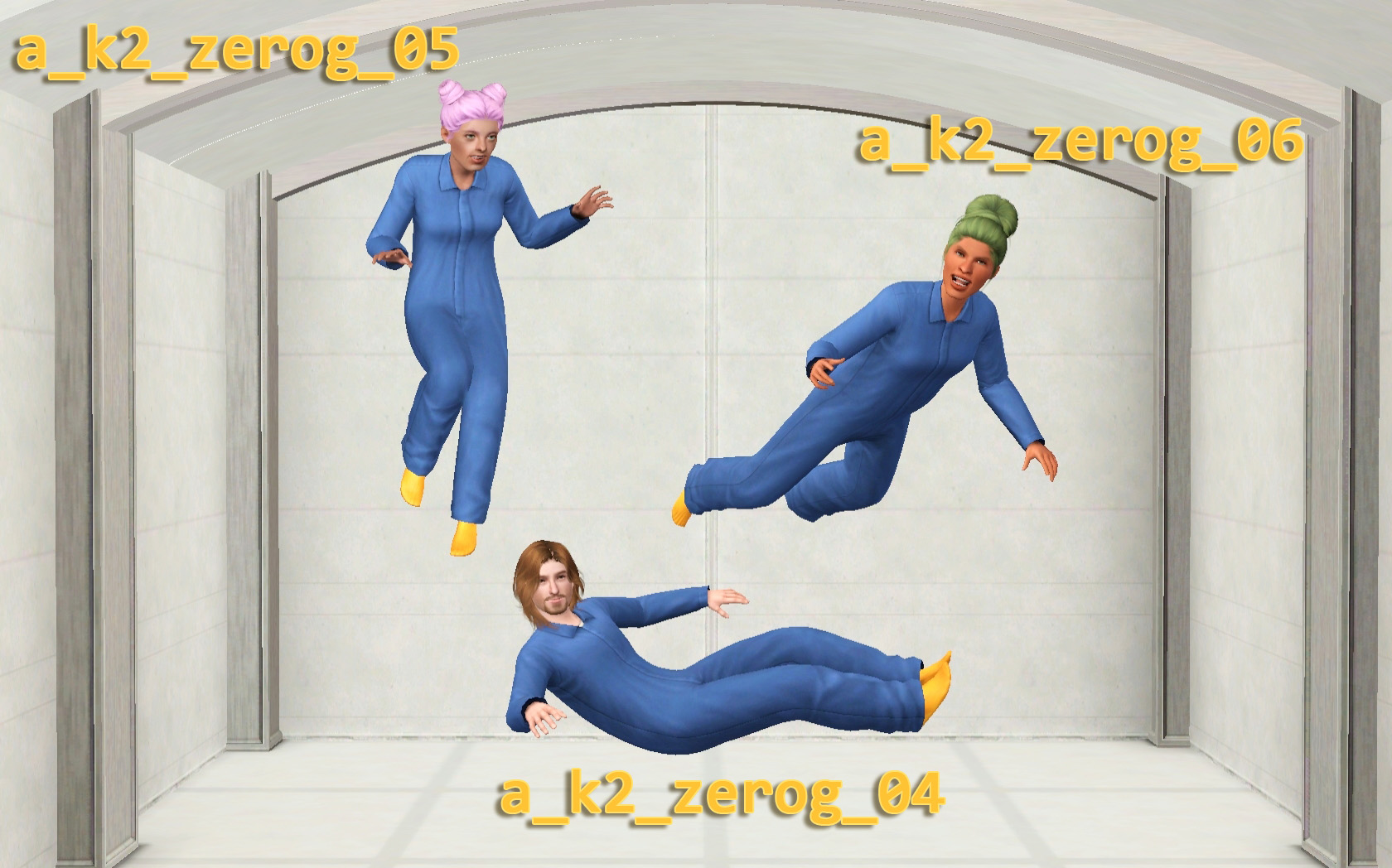 Mod The Sims - Zero G Pose Pack