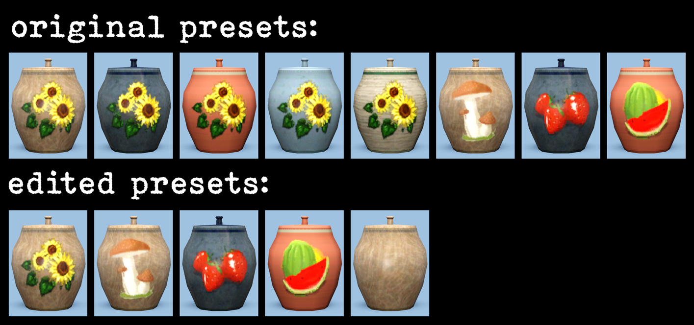 Mod The Sims - Crocks O' Stuff Presets Edit