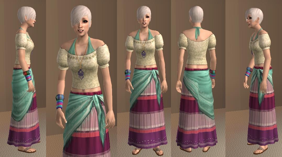 Mod The Sims - 4 recolors of the Freetime Gypsy outfits for YA, Adults ...