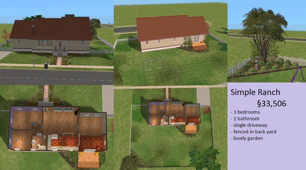 Mod The Sims - Simple Housing Project: Simple Ranch