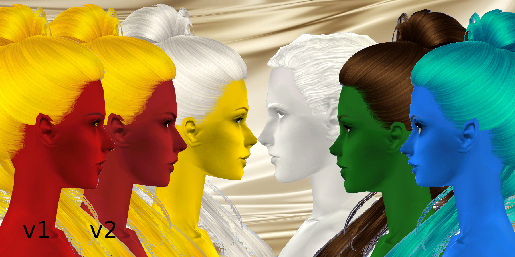 Mod The Sims - Ephemera More Colorful (SimpleSkin Recolors) - Custom ...