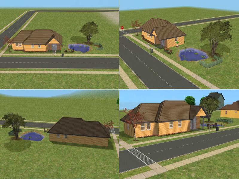 Mod The Sims - Small Starter Home: Honey Bungalow (NO CC, HACK FREE)
