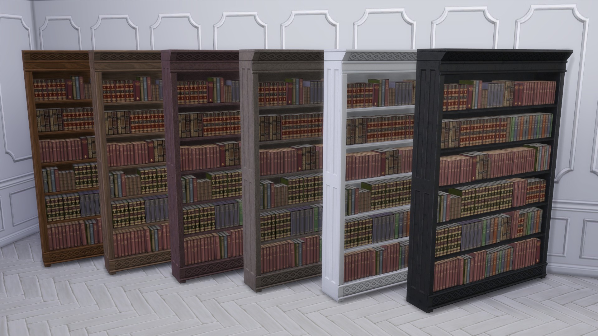 Mod The Sims Distinguished Bookcase From TS3