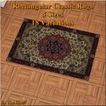 Mod The Sims - Rectangular Classic Rugs - 5 Sizes - 18 Variations