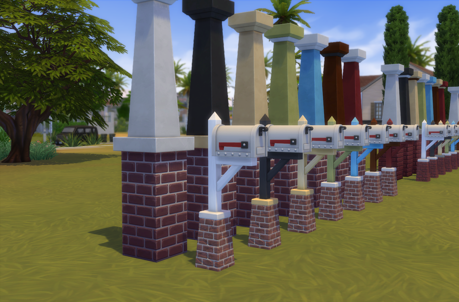 Mod The Sims - Get Famous Mailbox - Seasons Mailbox Recolours
