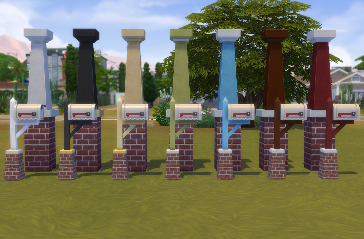 Mod The Sims - Get Famous Mailbox - Seasons Mailbox Recolours