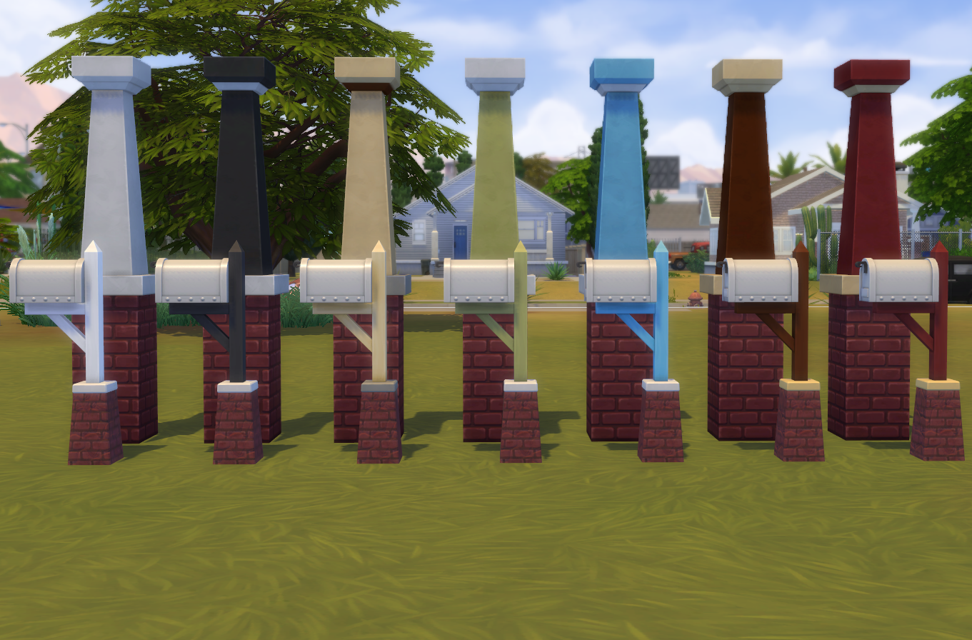 Mod The Sims - Get Famous Mailbox - Seasons Mailbox Recolours