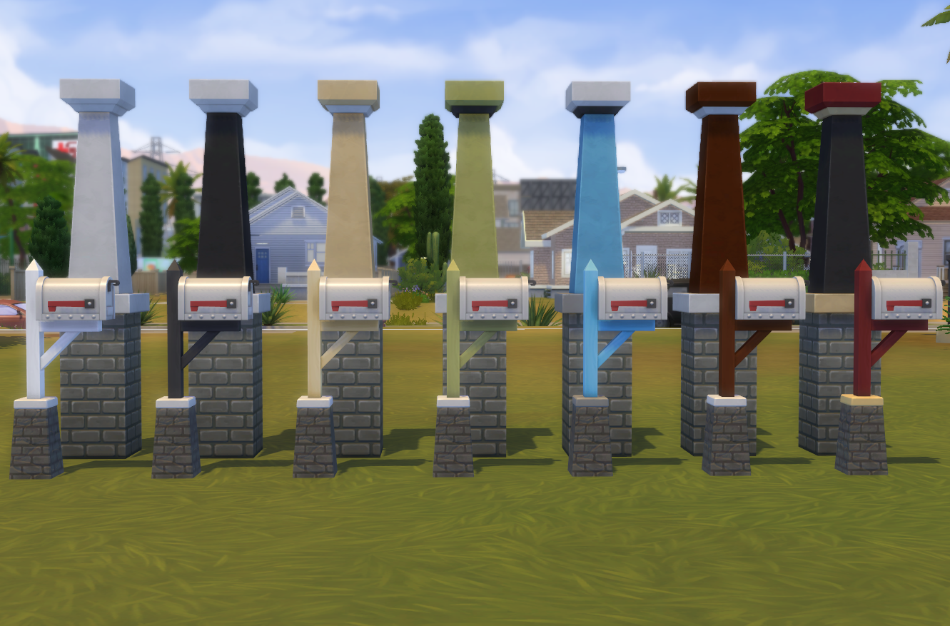 Mod The Sims - Get Famous Mailbox - Seasons Mailbox Recolours
