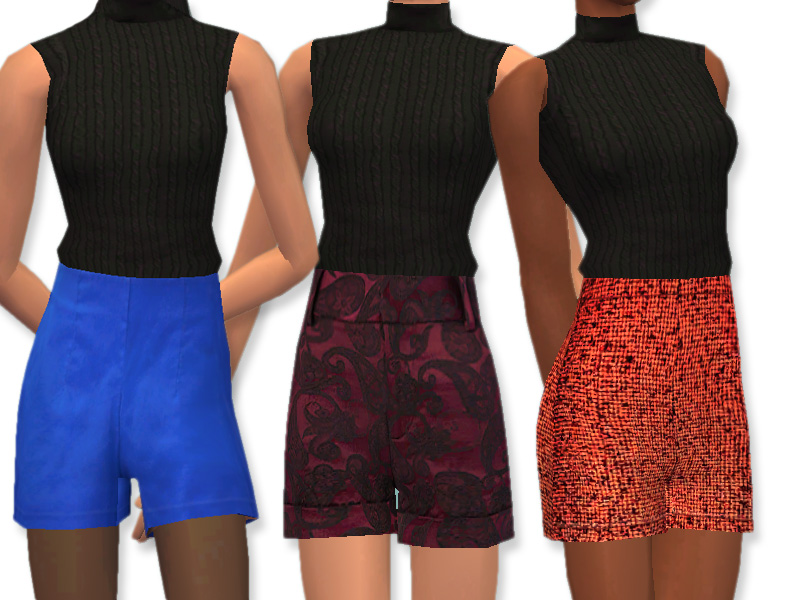 Mod The Sims - Chic Shorts: High Waisted Shorts For AF Sims!