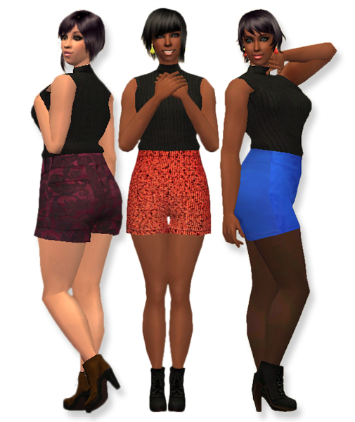 Mod The Sims - Chic Shorts: High Waisted Shorts For AF Sims!
