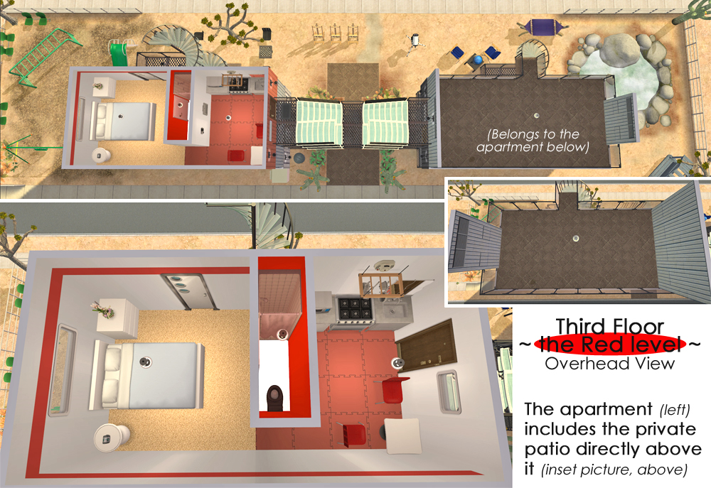 Mod The Sims - S C Apartments ~ Studio Apartments for 1 or 2 Sims